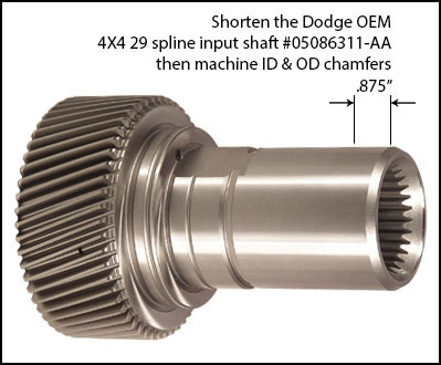 A518, A618, 47RE, 48RE Heavy Duty 29T 4x4 Output Shaft - Electronic ...
